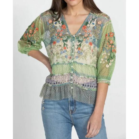 Johnny Was | Tops | New Johnny Was Winx Mesh Blouse In Multi | Poshmark